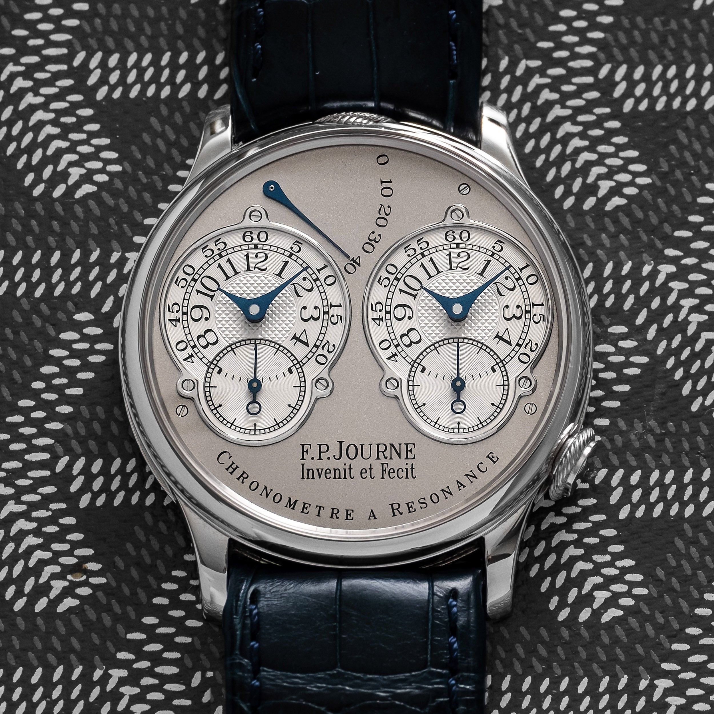 The full set platinum dual time Resonance Chronometer – Corrado Mattarelli